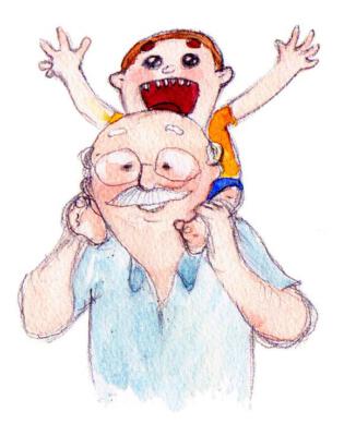 Morfar och barnbarn - Illustratörcentrum
