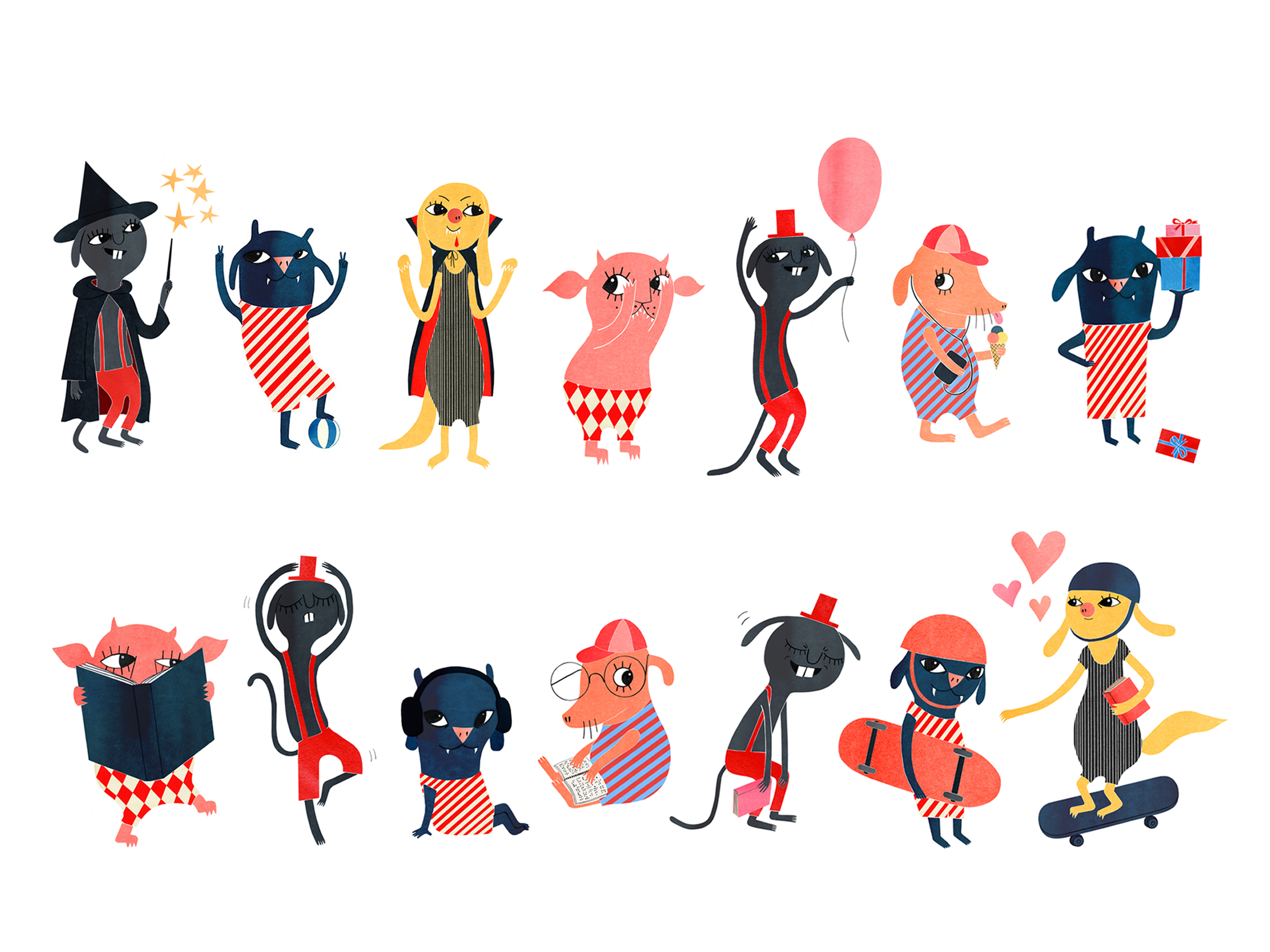 Maskotar Legimus - Illustratörcentrum