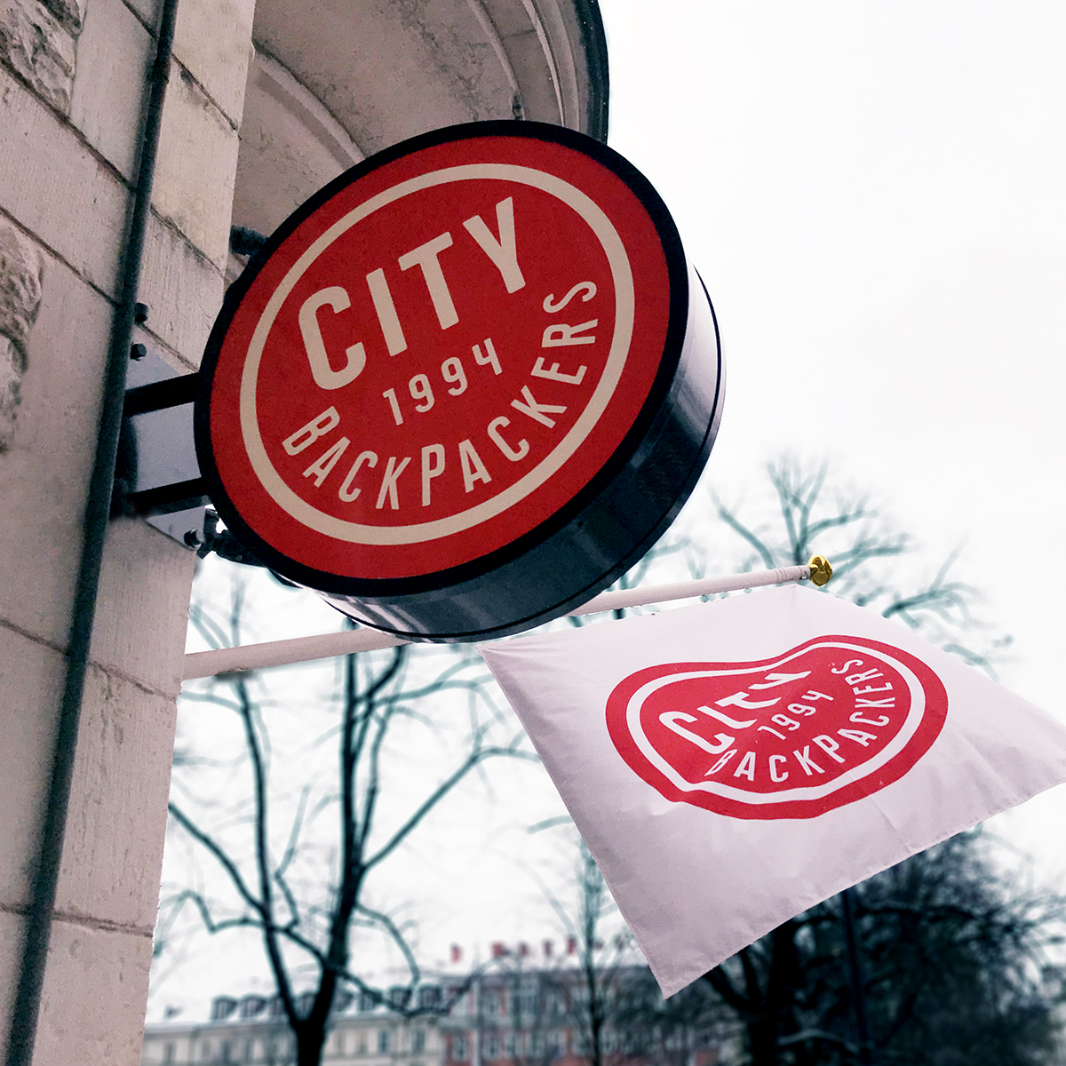 Grafisk identitet för City Backpackers - Illustratörcentrum