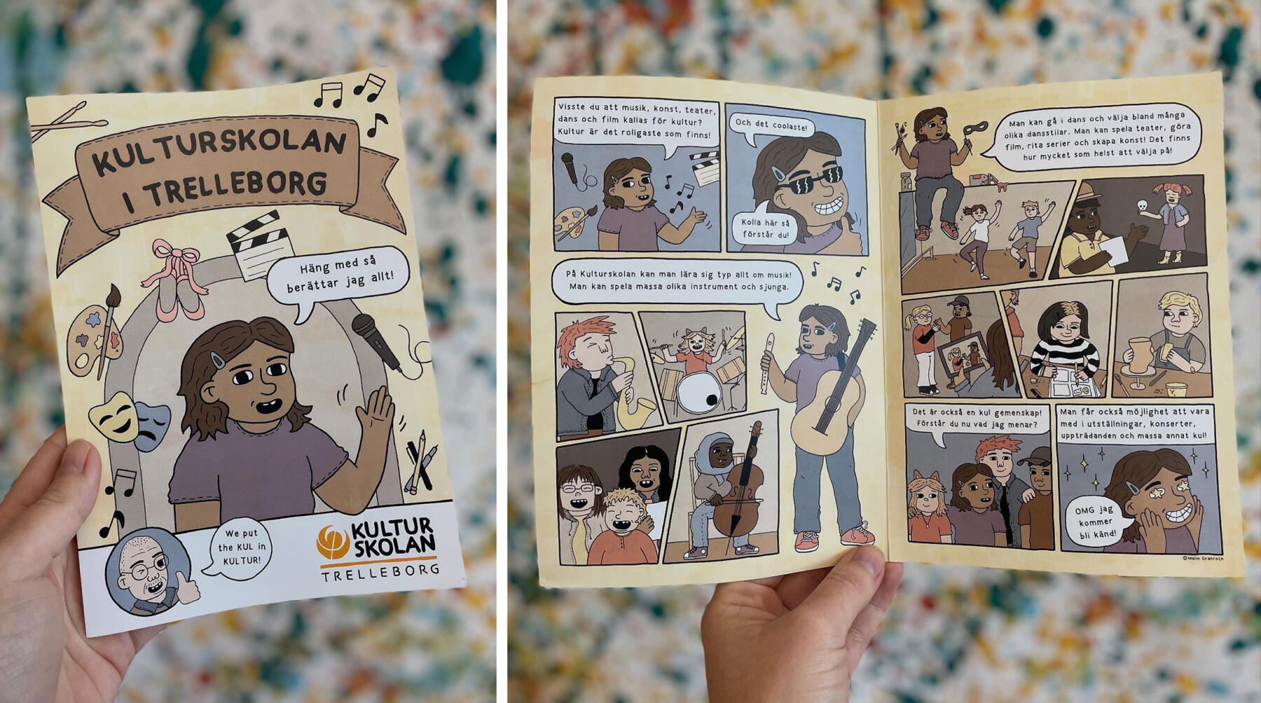 Kulturskolan Trelleborg, folder, 2025 - Illustratörcentrum